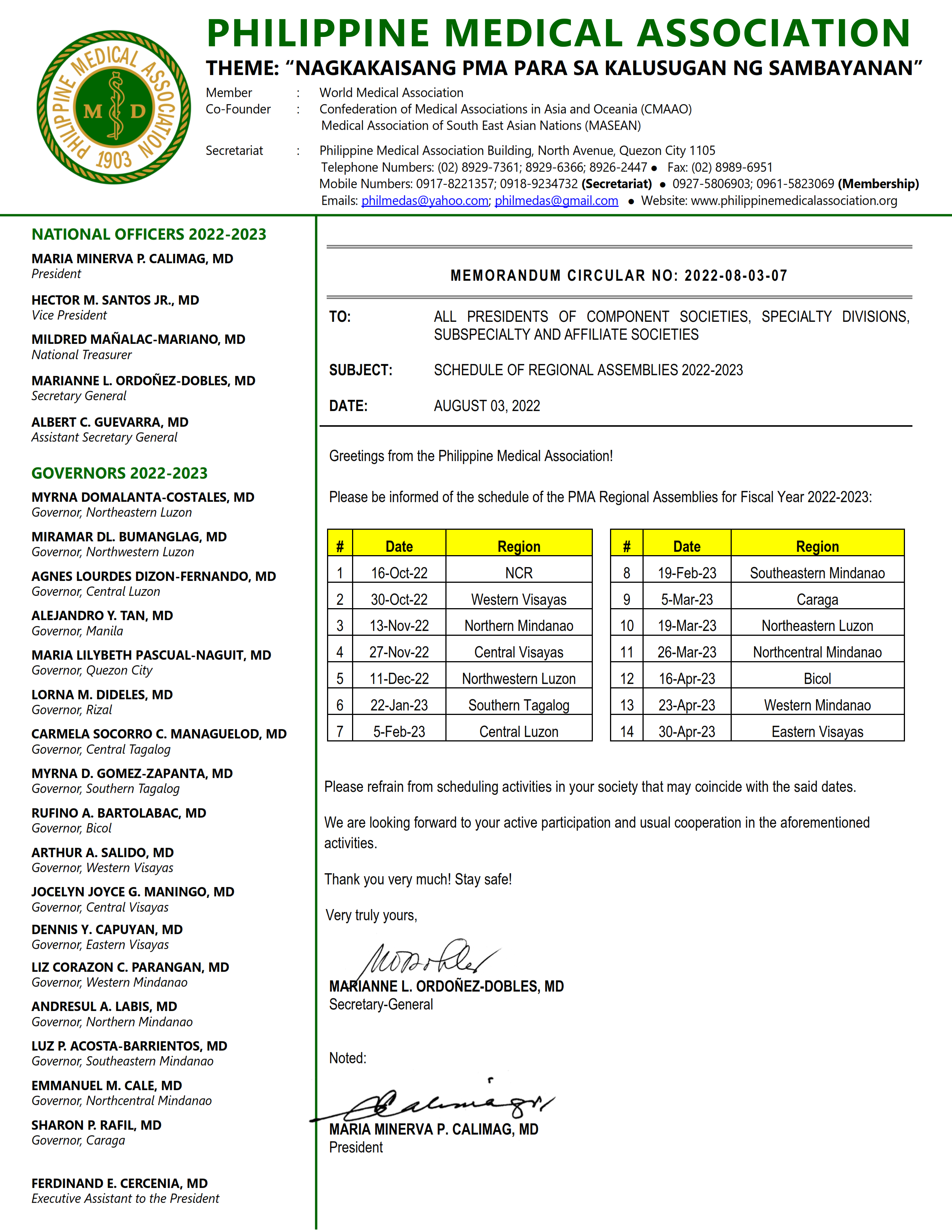 Memorandum Circular No. 2022-08-03-007 : Schedule of Regional ... Memorandum Circular No. 2022-08-03-007 : Schedule of Regional ...