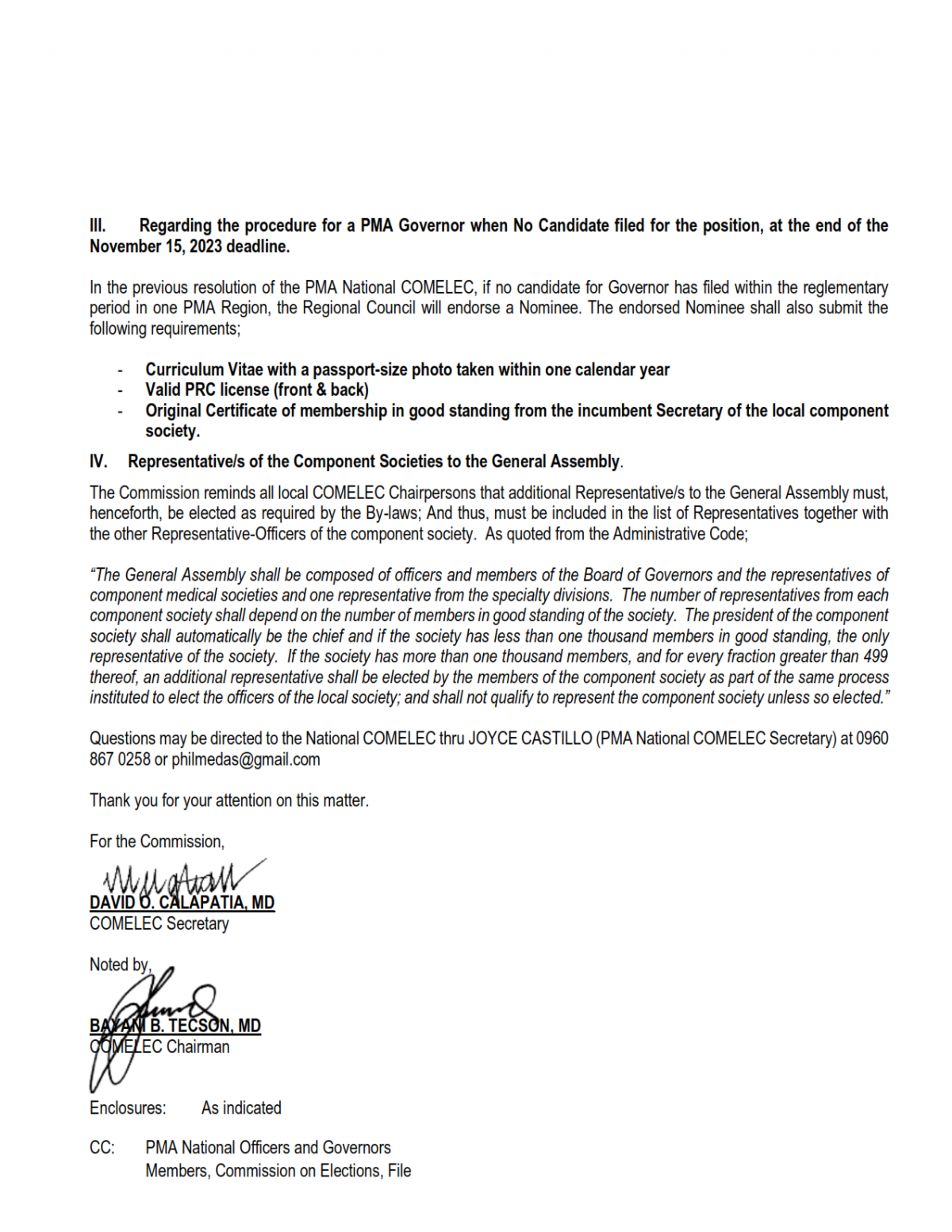 Memorandum Circular No. 2023-09-20-019 : Election of National and Local ...