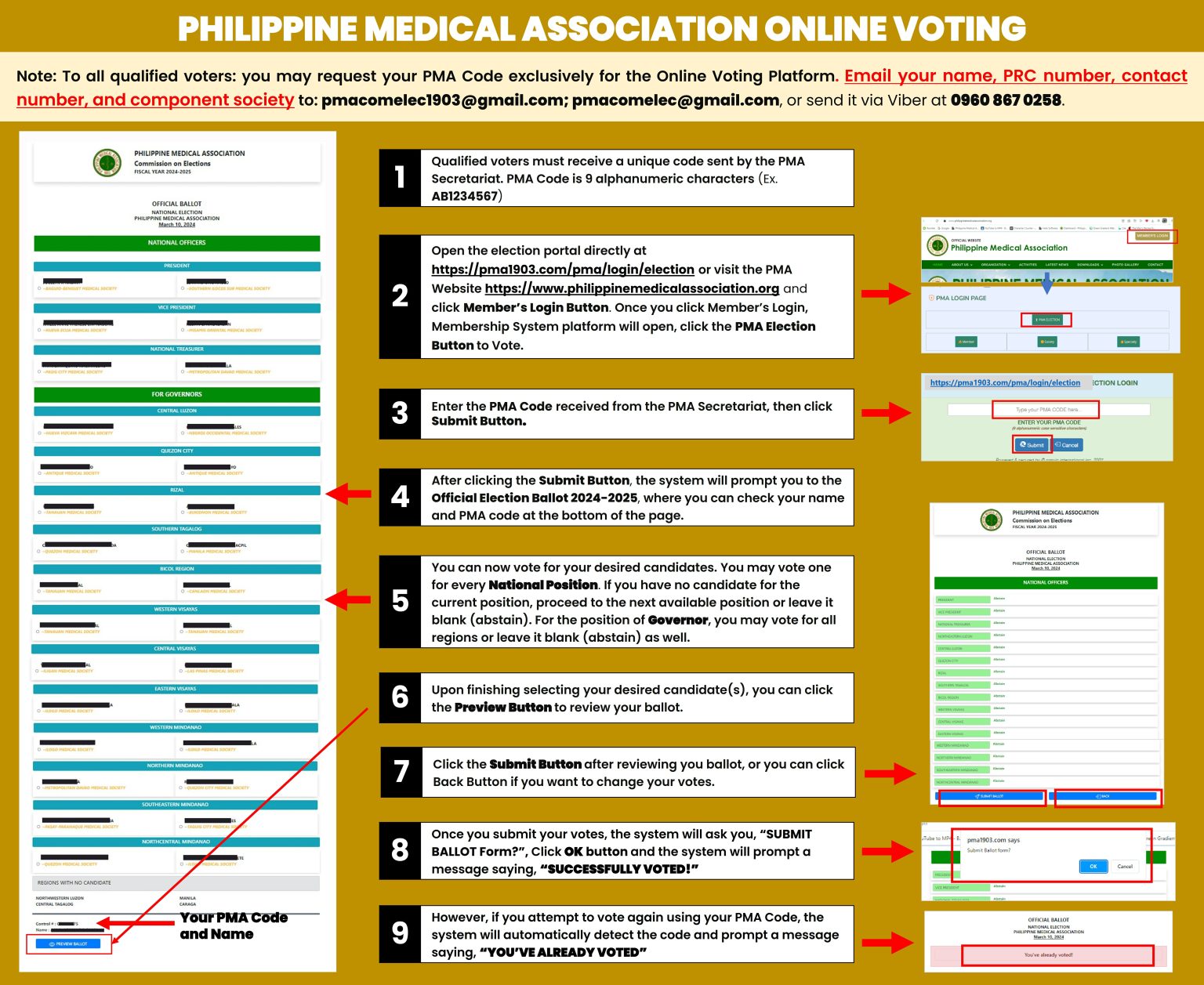 Philippine Medical Association Online Voting – Request for PMA Code for ...