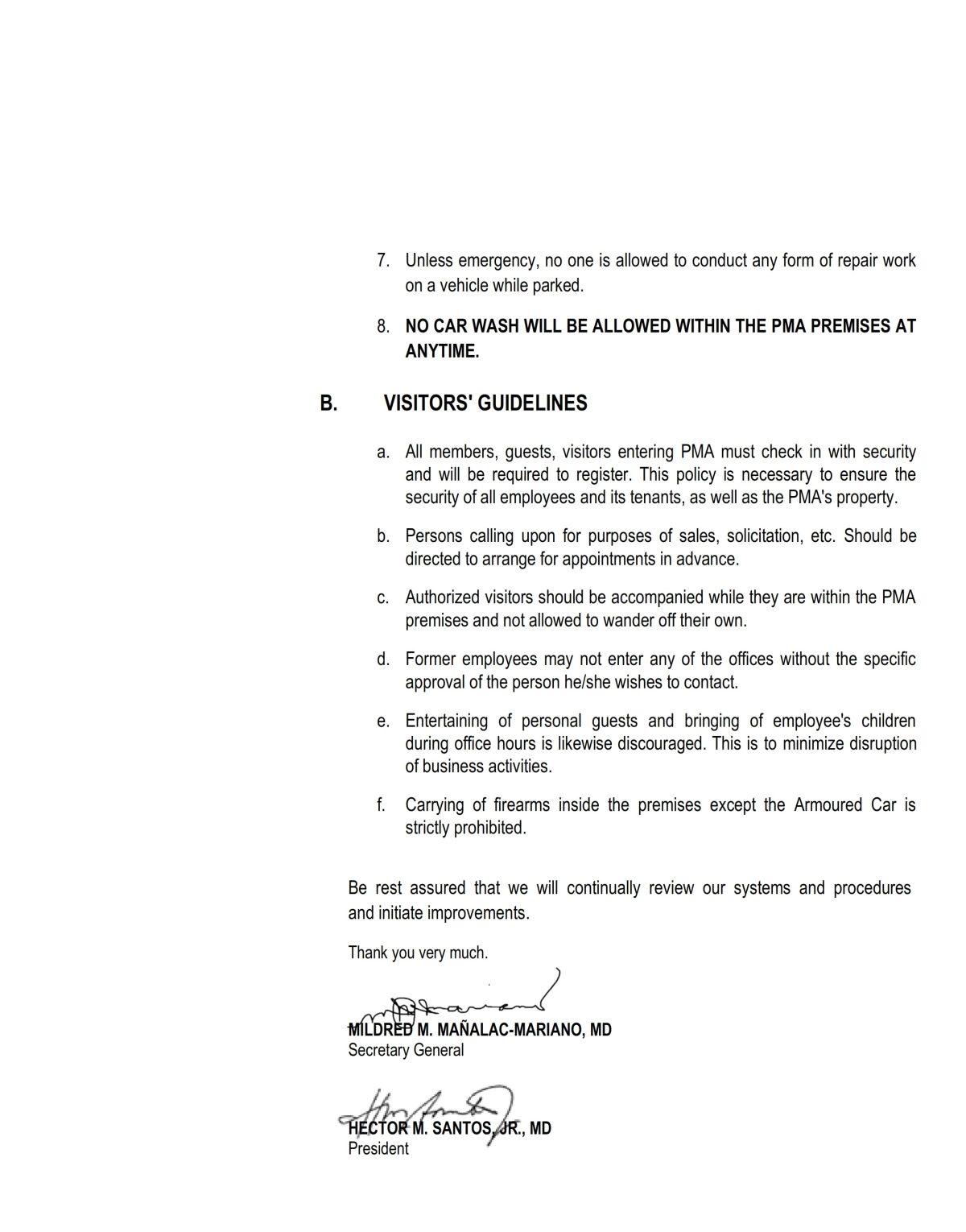 Memorandum Circular No.: 2024-11-07-026 : PMA Parking and Visitors ...
