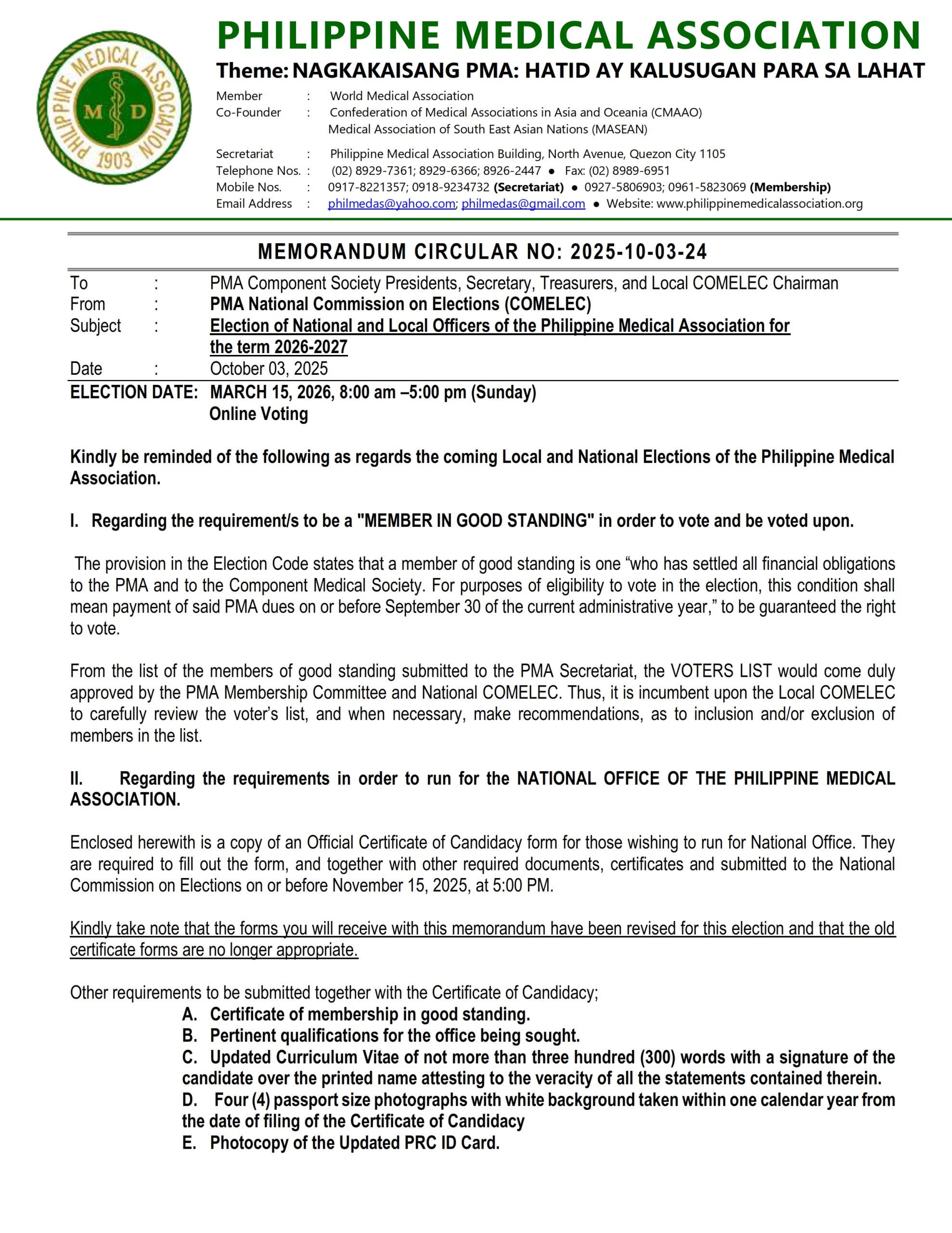 October 2025 – Philippine Medical Association